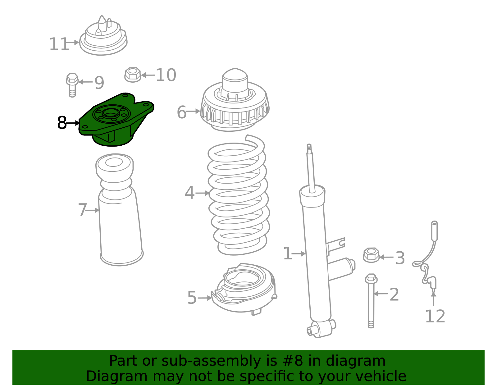 33506889812 - 2019-2025 BMW Shock Mount (33-50-6-889-812) | Parts ...