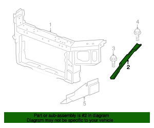 15892685 - Passenger Side Front End Sheet Metal Diagonal Brace 2006 ...