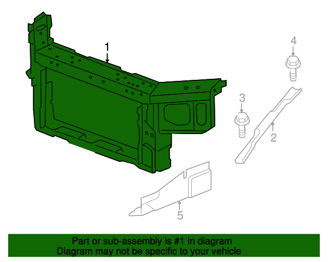 2006-2011 Chevrolet Front Compartment Front Panel 22740868 GM ...