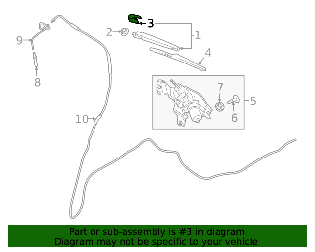 Genuine Wiper Arm Cap for 2007-2024 Hyundai | Part# 98812-2B000 ...