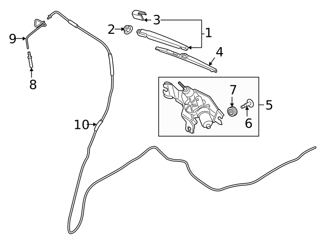 2018-2023 Hyundai Wiper Arm 98815-2P000 | AutoNationParts.com