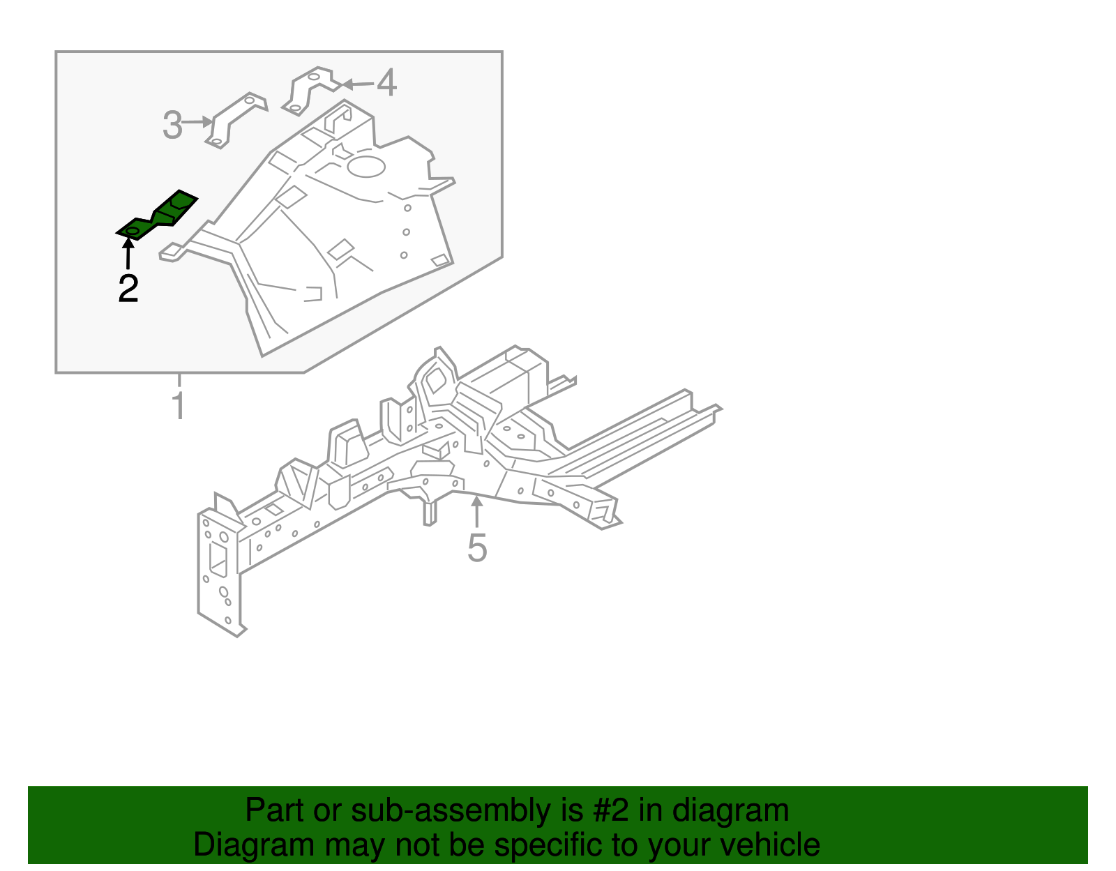 2013-2017 Hyundai Elantra GT Fender Mtg Bkt 64587-A5000 | Hyundai ...