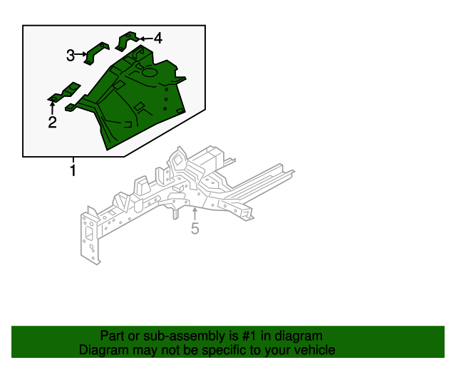 2013-2015 Hyundai Elantra GT Apron Assembly 64510-A5000 | QuirkParts