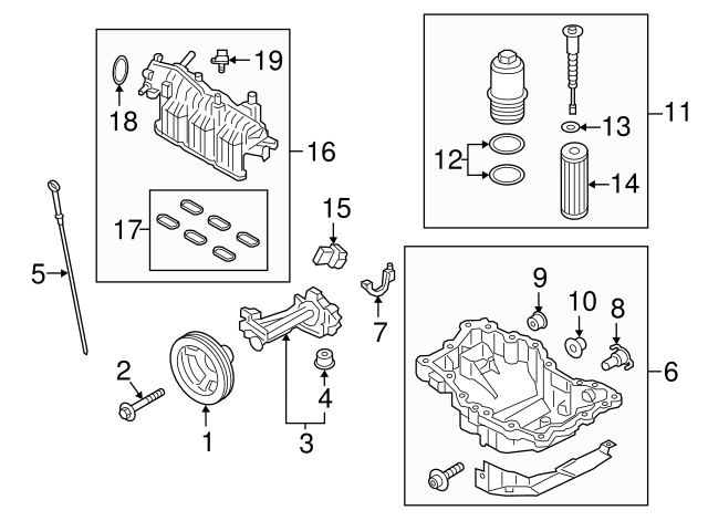 2017-2020 Ford 2016-2018 Ford F-150 Continental MKZ Oil Drain Plug OEM ...