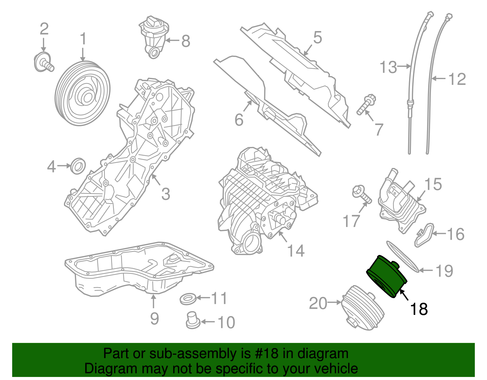 Genuine OEM Oil Filter | 2811800210 | Fits Select 2016-2017 Smart ...