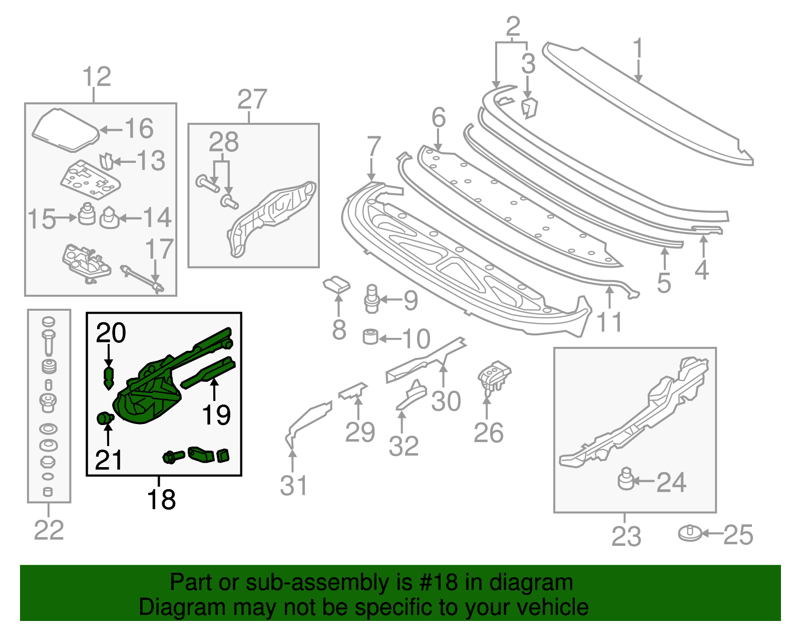 2007-2016 Volkswagen Eos Hinge Assembly 1Q0-825-307-F | VW Direct Parts