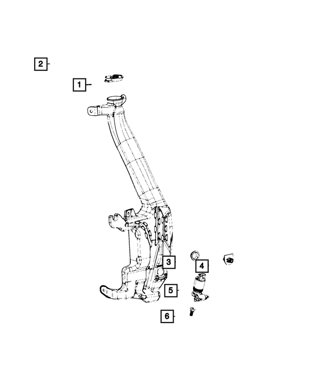 2021-2025 Dodge Durango Windshield Washer Reservoir 68529391AA | Mopar ...
