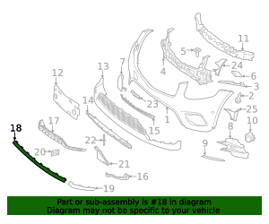 253-885-25-04 - Center Molding 2020 Mercedes-Benz GLC 43 AMG ...
