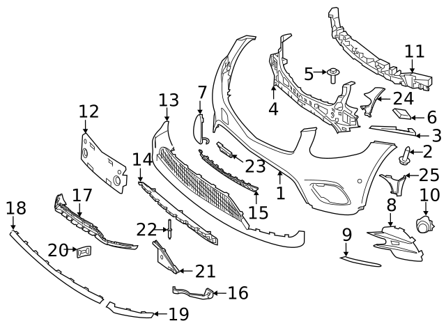 253-885-03-04 - Mount Panel 2019-2020 Mercedes-Benz GLC 43 AMG ...