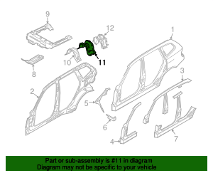 41123405031 - 2004-2010 BMW X3 Center Reinforced (41-12-3-405-031 ...