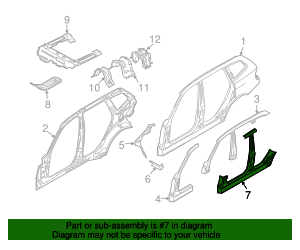 Genuine BMW 41-00-3-449-762 | Center Pillar & Rocker | FREE Shipping on ...