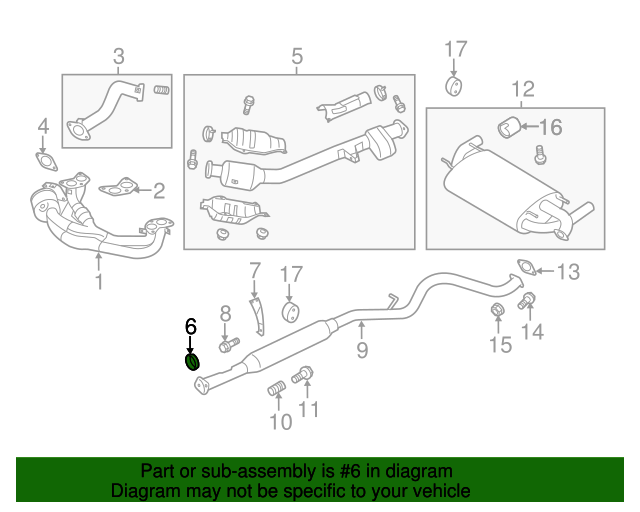 SU003-01112 - Catalytic Converter Gasket - 2013-2023 Toyota | OEM ...