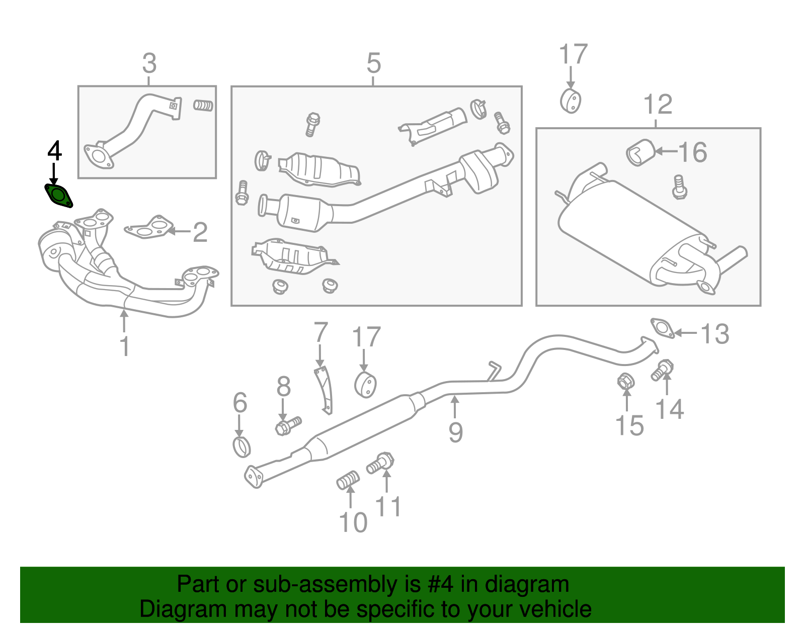 SU003-10928 - Exhaust Pipe Gasket - 2013-2025 Toyota | OEM Genuine ...