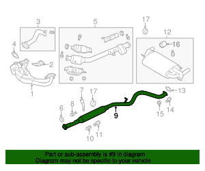 2013-2017 Toyota Exhaust Pipe SU003-01118 | Toyota Parts Center