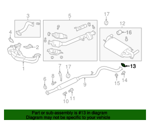 SU003-01113 - Exhaust Pipe Gasket, No. 2 - 2013-2018 Toyota | OEM ...