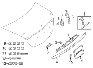 2014-2020 Mercedes-Benz Emblem 222-817-00-16 | MB OEM Parts