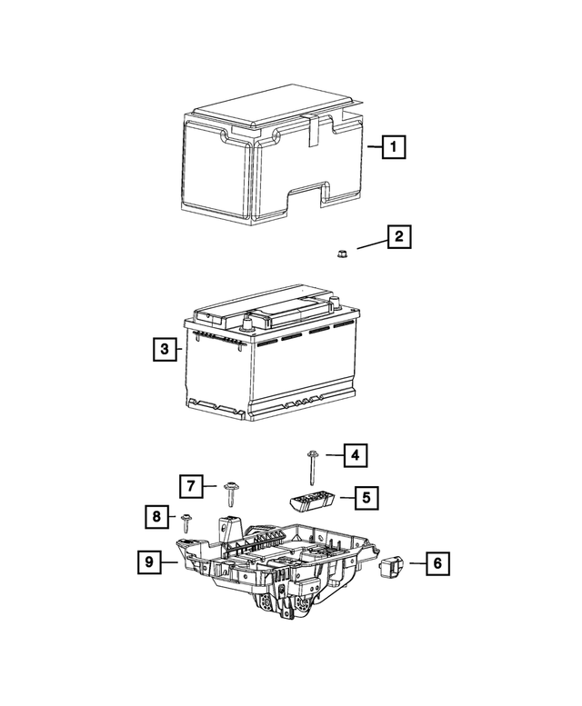 2004-2023 Mopar Storage Battery, US, Canada BBH6F001AA | Mopar eStore