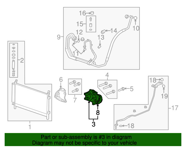 2012-2015 Chevrolet Camaro Air Conditioning Compressor and Clutch ...