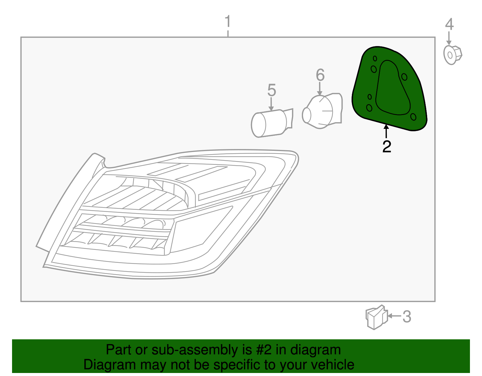33501-T2A-A01 - Tail Lamp Assembly Gasket 2013-2015 Honda Accord ...