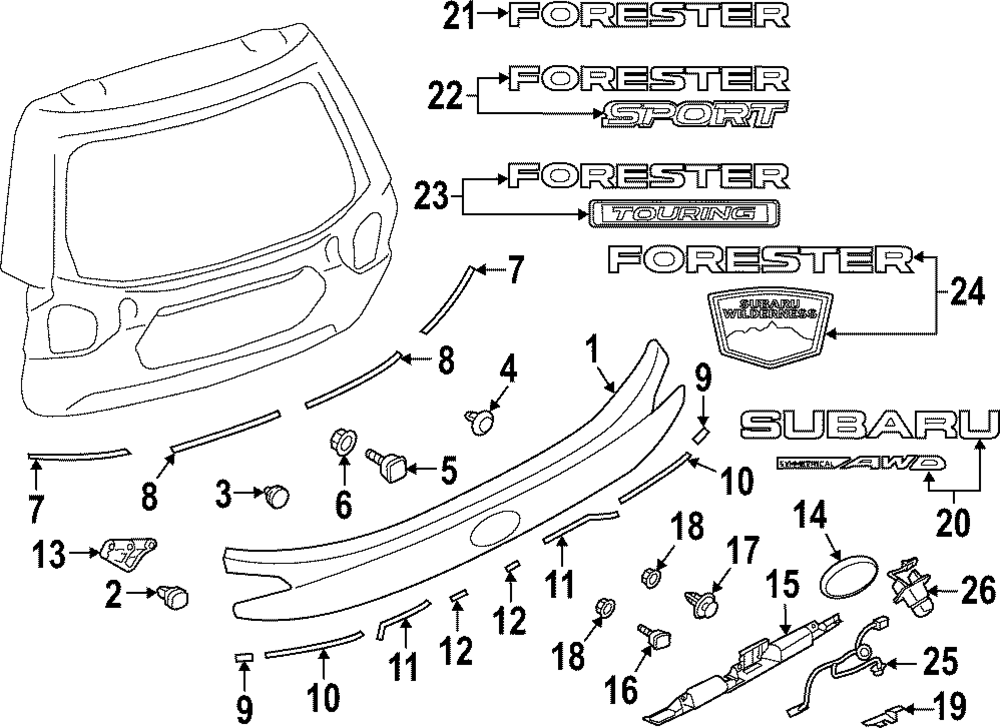 2022-2024 Subaru Forester | 2022-2024 Subaru Forester - Finish Panel ...