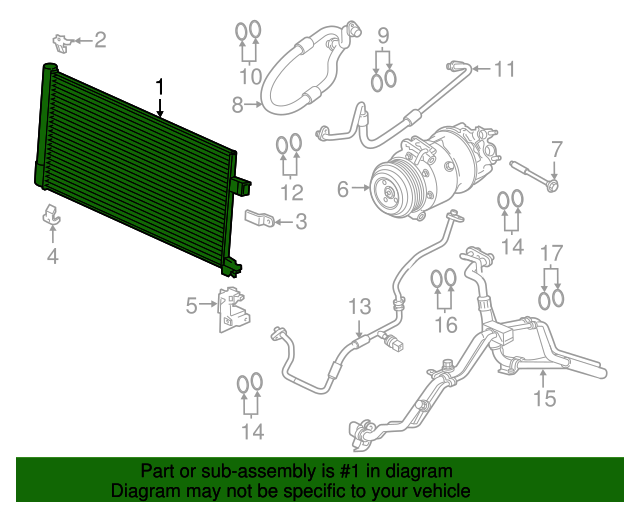 Genuine OEM A/C Condenser Part# T2H37897 Fits 2016-2023 Jaguar: Up To ...