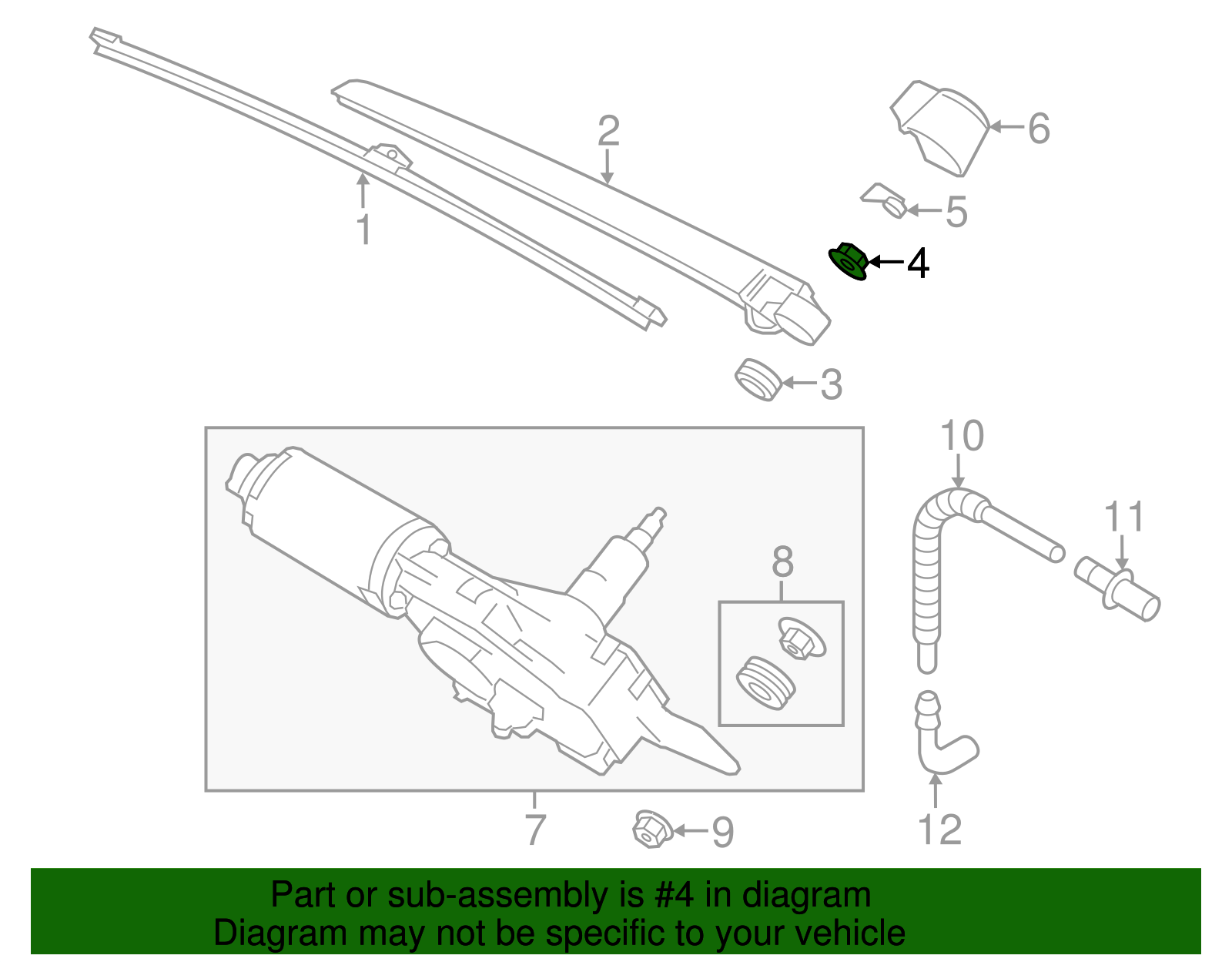 2011-2018 Porsche Cayenne Wiper Arm Nut N-015-083-15 | Porsche Marin
