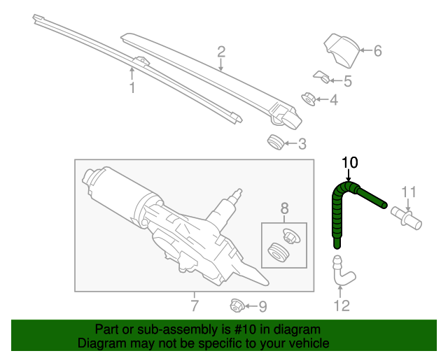 2003-2018 Porsche Cayenne Washer Hose 955-628-130-00 | AutoNation Parts