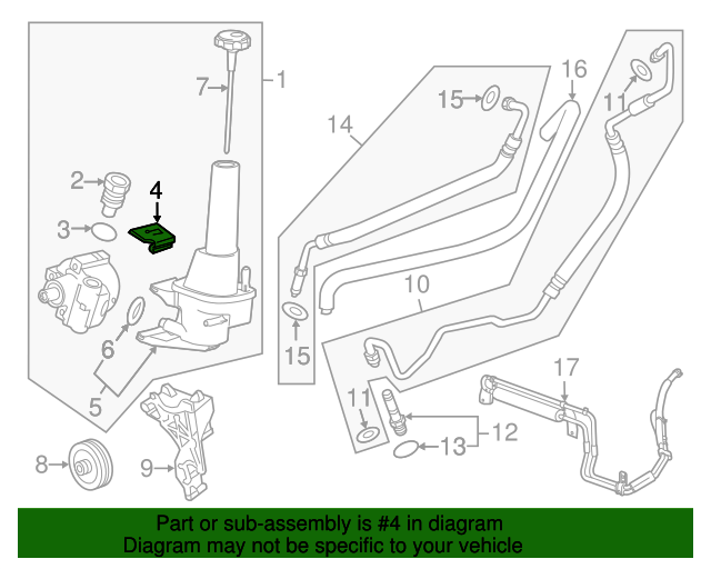 26059341 - Driver Side Power Steering Fluid Reservoir Retainer 2001 ...