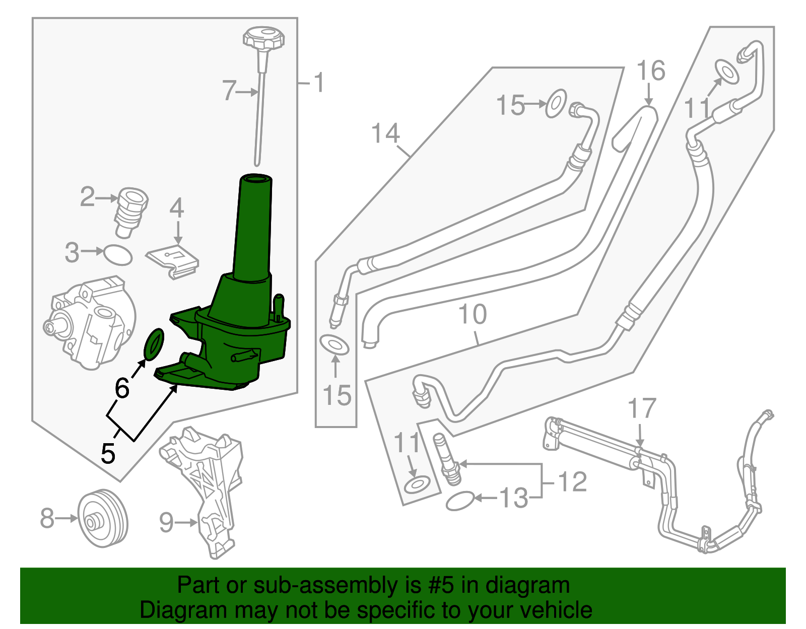 2016-2019 GM Power Steering Fluid Reservoir 23452530 GM | GMPartsDirect.com