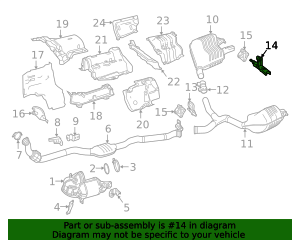 205-490-26-40 - Muffler Rear Bracket 2015-2023 Mercedes-Benz ...