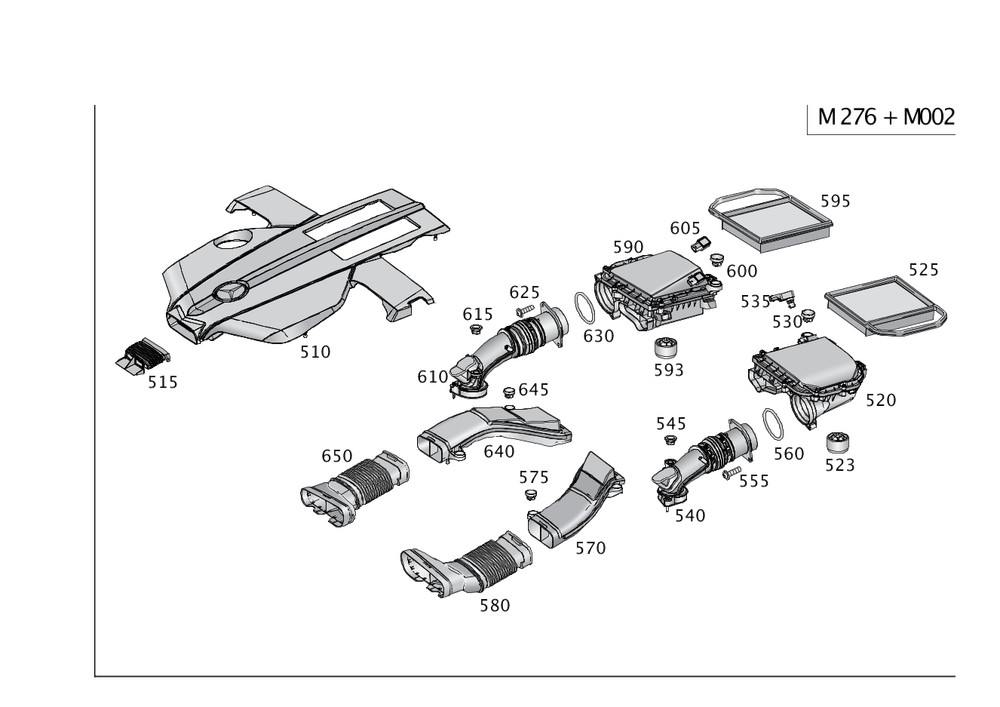 276-090-20-11 - Air Intake Hose 2015-2019 Mercedes-Benz | Mercedes-Benz ...