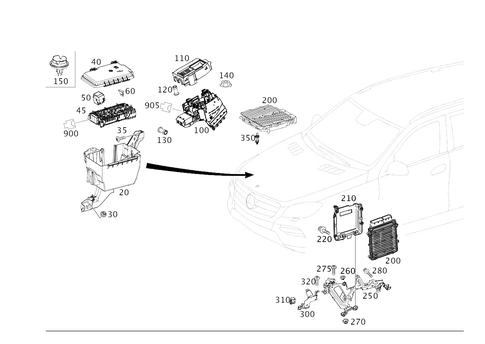 Control Units, Fuse Boxes and Relays in Engine Compartment for 2017 ...