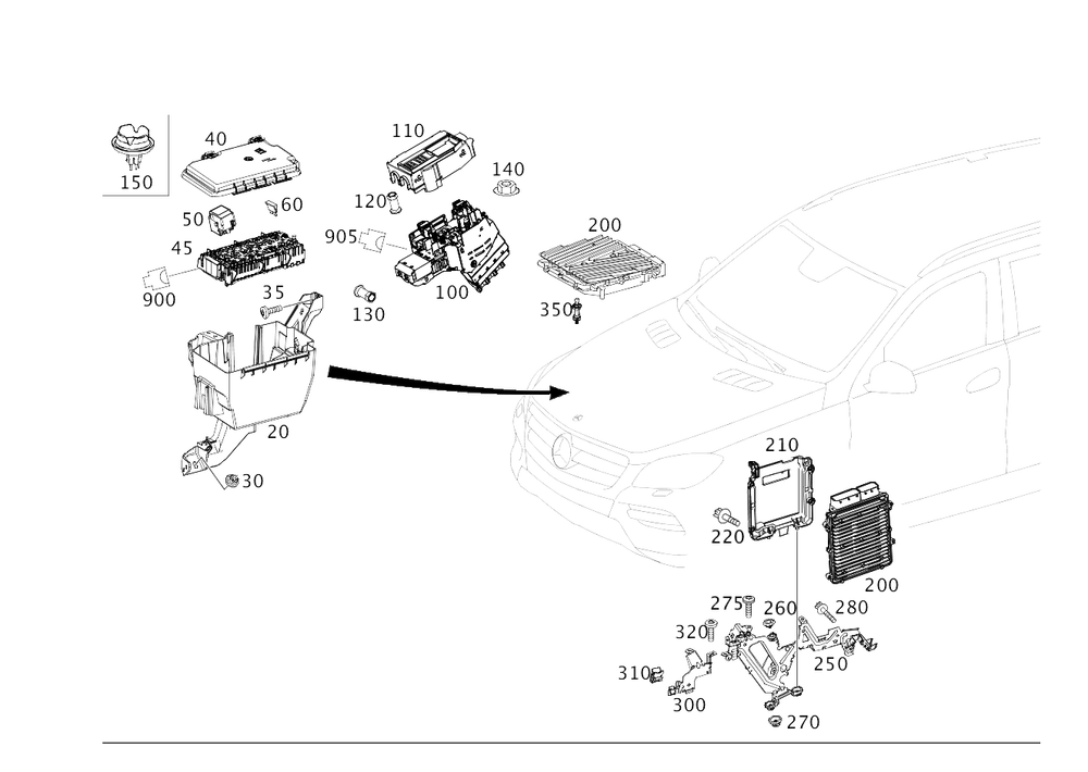 204-440-55-07 - Repair Kit, El Wire Harness 2008-2020 Mercedes-Benz ...