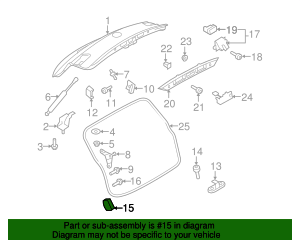 2007-2019 Volkswagen Lift-Gate Bump Stop 3C9-827-373-9B9 | QuirkParts