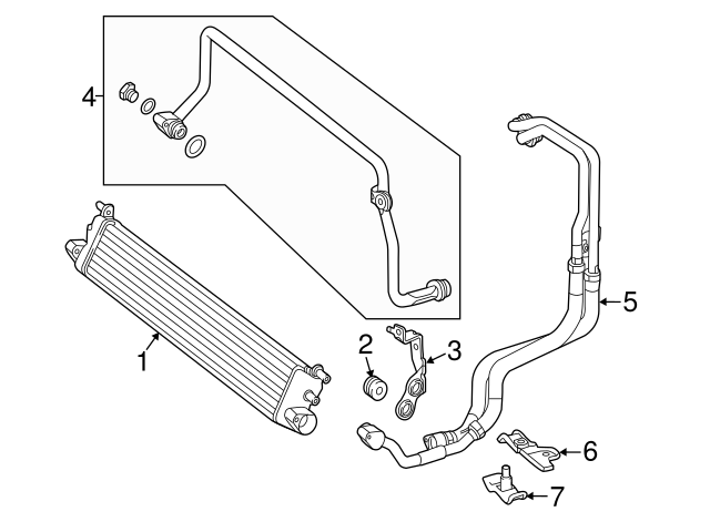 2015-2018 Mercedes-Benz C 300 Oil Cooler 099-500-22-00 | MB OEM Parts