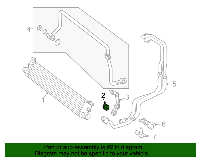 140-997-17-81 - Oil Cooler Grommet 1992-2018 Mercedes-Benz | Mercedes ...