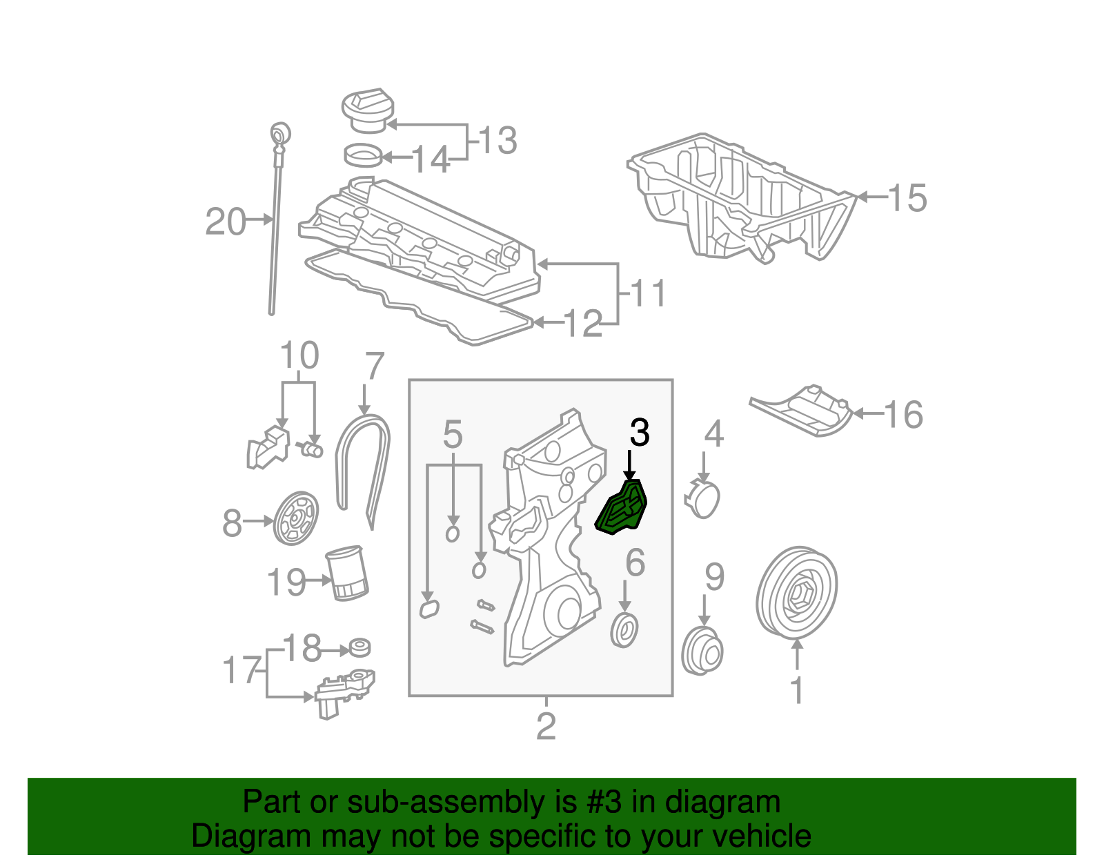 15112-RNA-A00 - Timing Cover Cover 2006-2022 Honda | Honda Parts Online