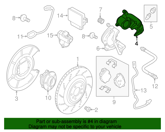 34217845815 - 2012-2019 BMW Caliper (34-21-7-845-815) | BMW of South ...