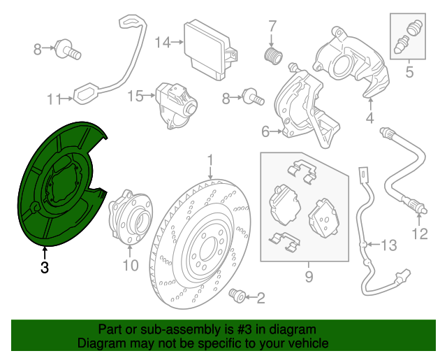 34212284434 - 2012-2019 BMW Splash Shield (34-21-2-284-434) | BMW of ...
