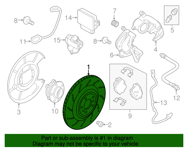 34212284103 - 2012-2019 BMW Rear Brake Rotor (34-21-2-284-103) | BMW of ...