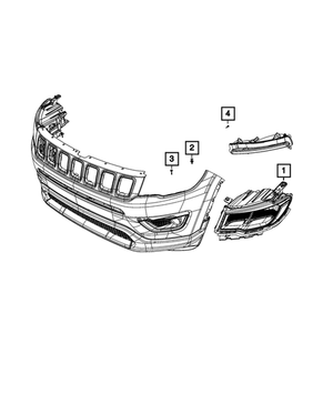2024 Jeep Compass Headlamp, Left 68441587AG | Mopar eStore
