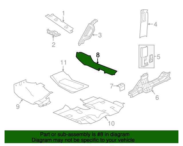 2018-2021 Jeep Cowl Kick Panel 6BM29TX7AF | TascaParts.com