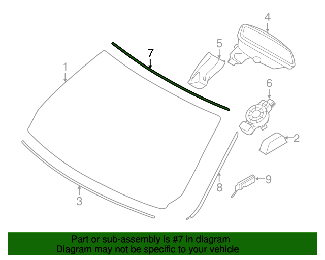 51317258053 - 2012-2019 BMW Upper Molding (51-31-7-258-053) | BMW of ...