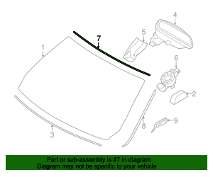 Genuine BMW 51-31-7-258-053 | Upper Molding | FREE Shipping on Most ...