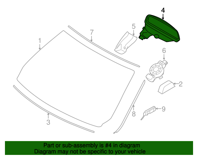 51-16-6-992-179 - Interior Rear View Mirror 2012-2020 BMW ...