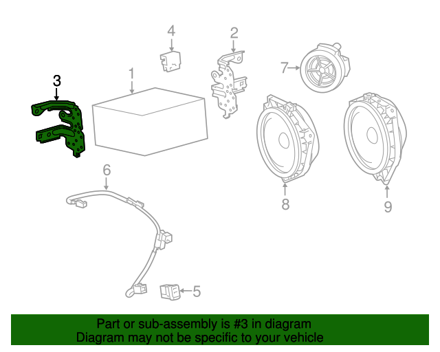 86212-12450 - Display Unit Mount Bracket - 2016-2018 Toyota | nashuatoyota