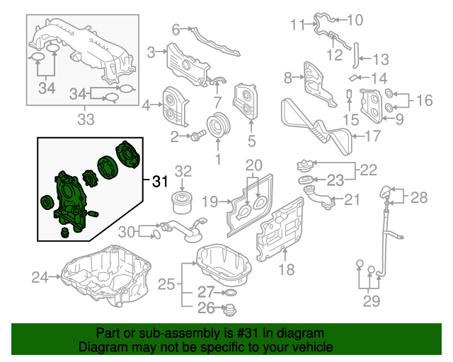 2008-2021 Subaru Oil Pump 15010AA360 | Subaru Parts El Paso