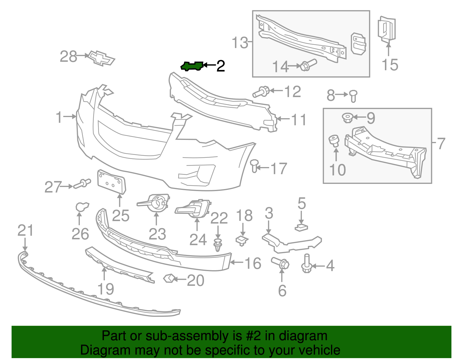 2010-2017 Chevrolet Equinox Passenger Side Front Bumper Fascia Seal ...