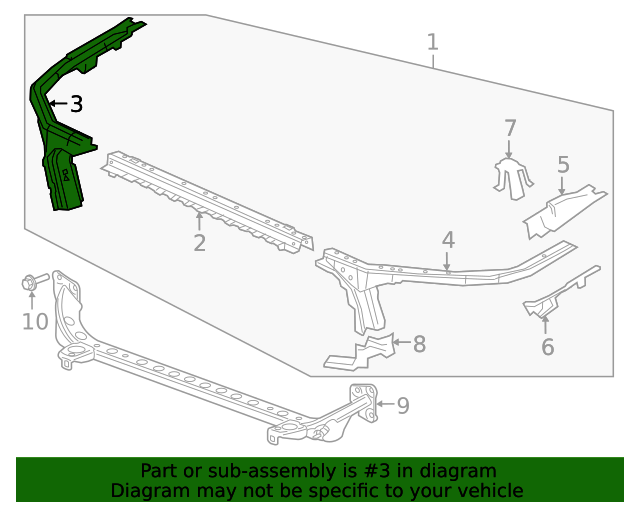 2016-2018 Chevrolet Malibu Front Driver Side End Upper Tie Bar 84020976 ...