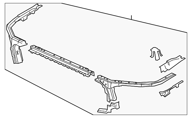 2016-2024 Chevrolet Malibu Radiator Support Tie Bar 84020973 GM ...